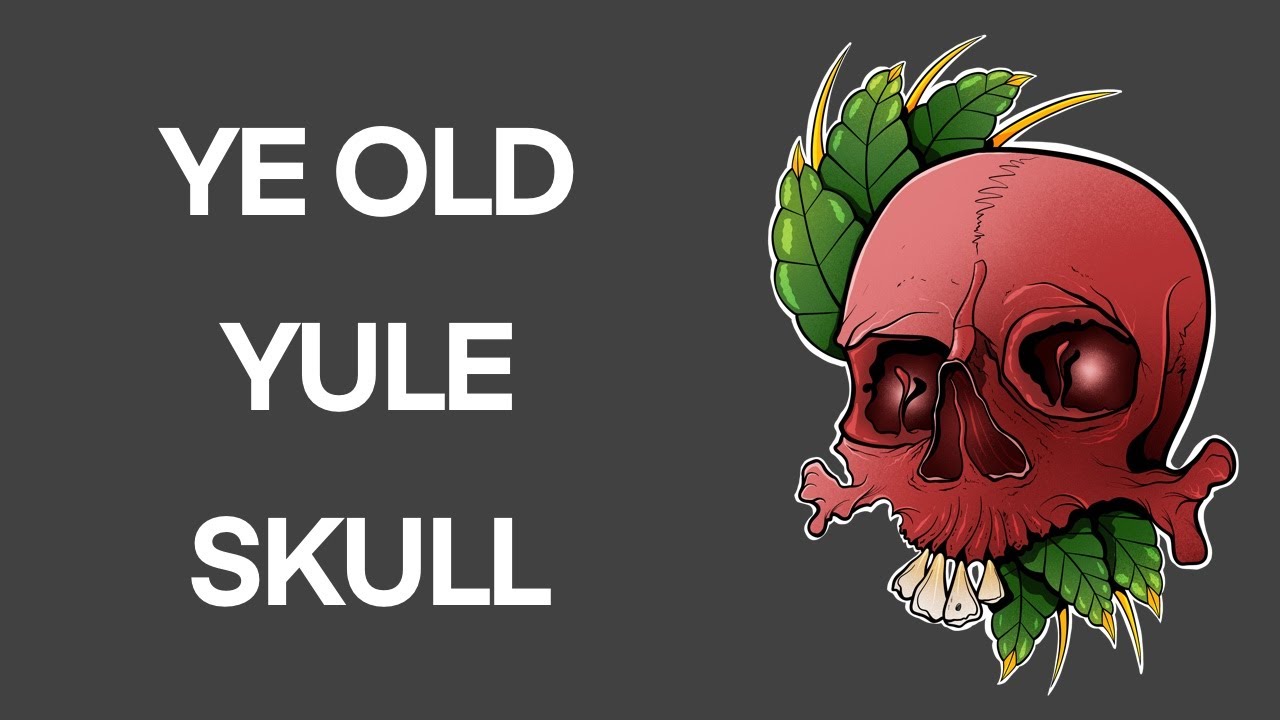 YE OLD YULE SKULL || NEWSCHOOL SKULL DRAWING - YouTube