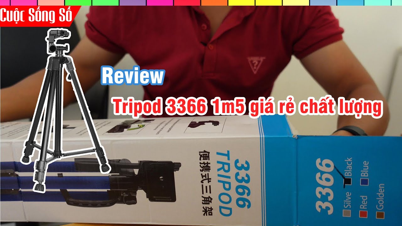 Review Tripod 3366 chất lượng giá rẻ cao 1.5 mét 📺 Cuộc Sống Số 📺 - YouTube