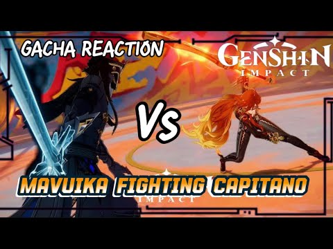 Genshin impact reacts to Mavuika Vs Capitano ‖Full fight‖ 5.0 Cutscreen ...