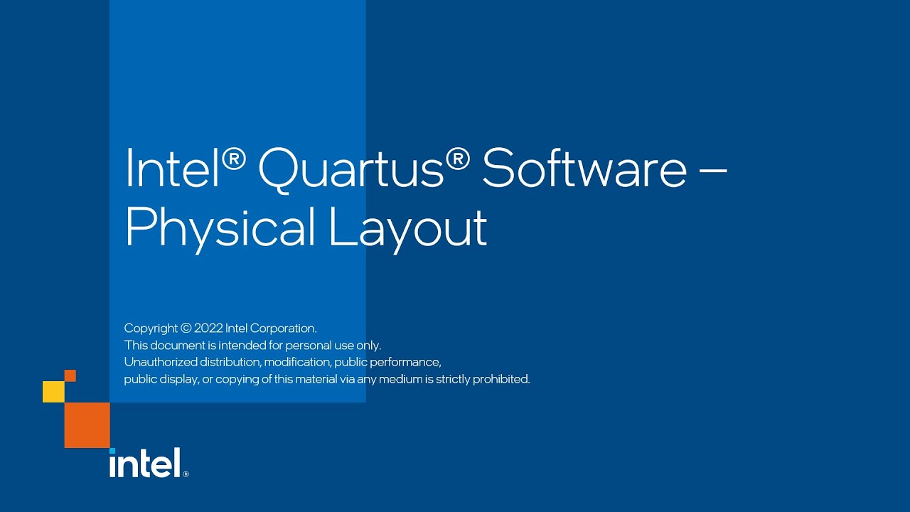 Intel® Quartus® Software – Physical Layout - Part 3 of 6 - YouTube