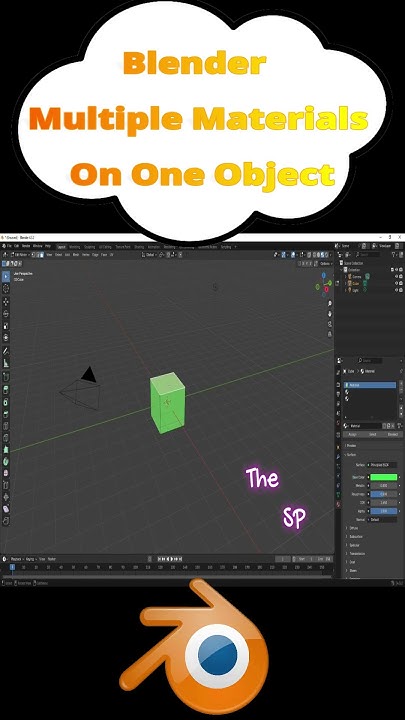 Blender Multiple Materials On One Object #blendertraining #blender #blendertutorial # ...