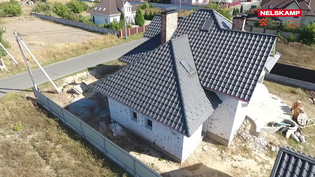 Немецкая черепица Nelskamp F8.5 Anthrazit-grau Киев - YouTube