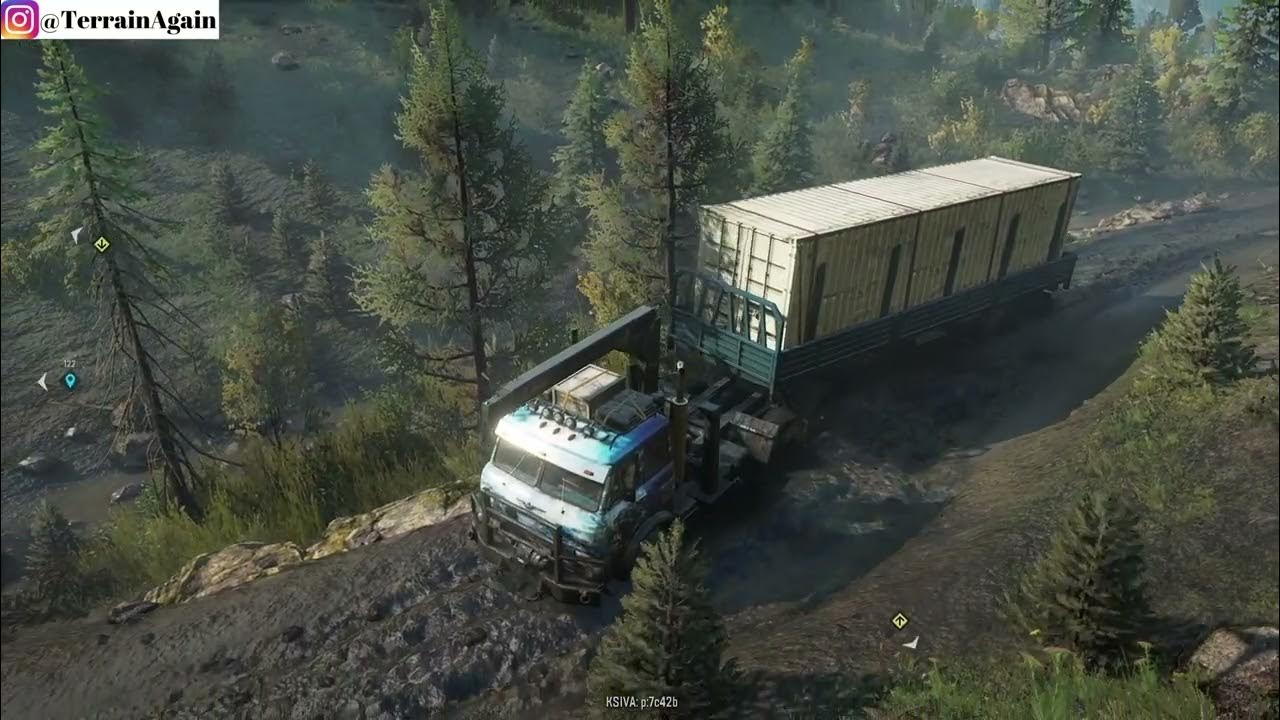 SnowRunner - Drilling Equipment Delivery Task - MAZ 515 & Azov Iceberg - YouTube