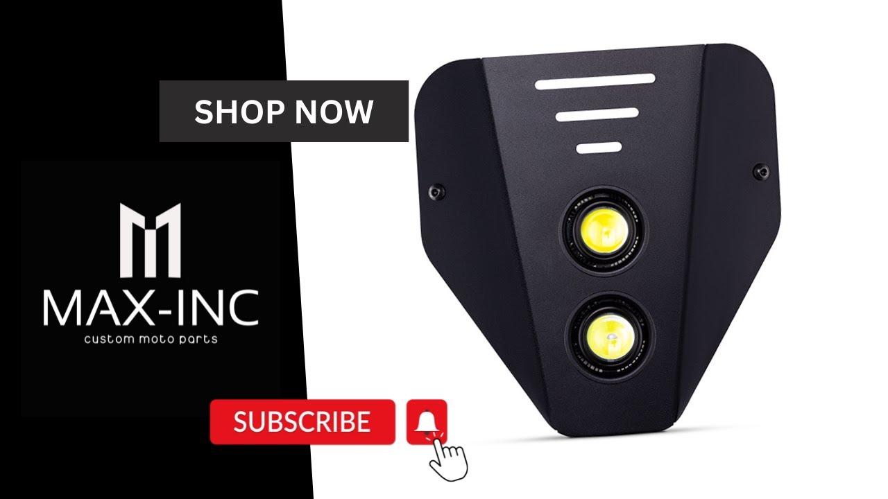 Max-inc "Beta" Dual LED Projector Headlight Mask - YouTube
