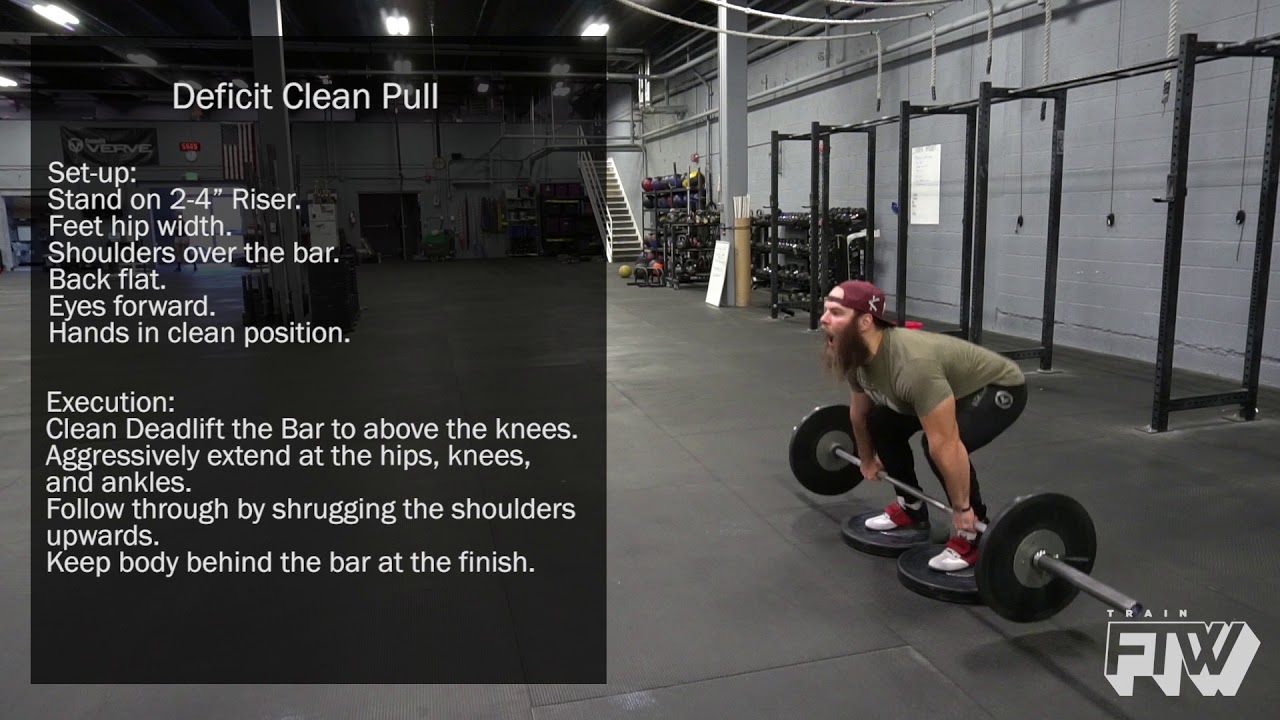 Deficit Clean Pull - Weightlifting - YouTube
