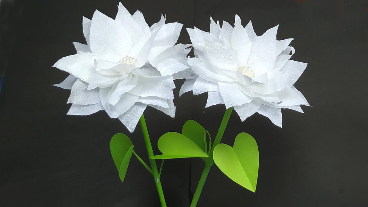 Decoration Tissue Paper Flower Stick | Beautiful Tissue Paper Crafts ...