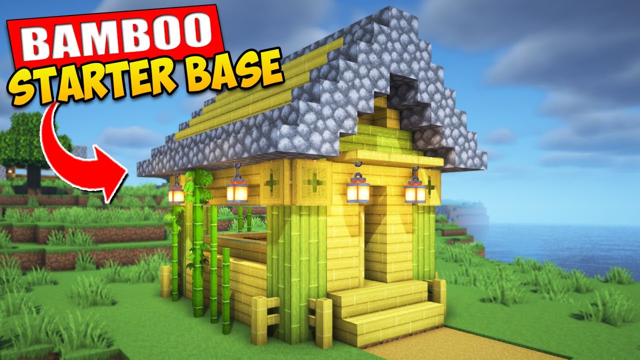 Minecraft Bamboo Starter House Tutorial 🏡 - YouTube