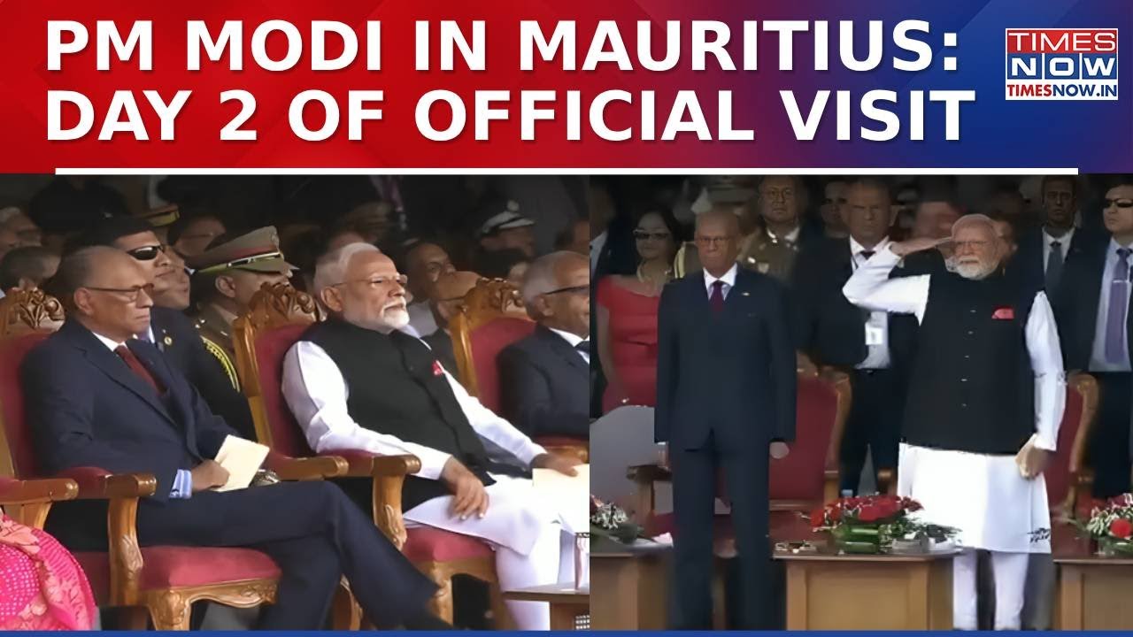 PM Modi In Mauritius: Prime Minister Modi Attends Mauritius National ...