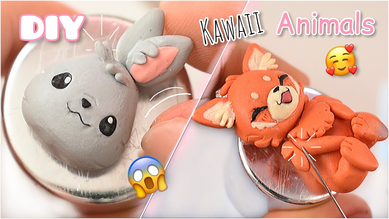 How to make Clay Kawaii Style Animals | 2 in 1 Compilation ...
