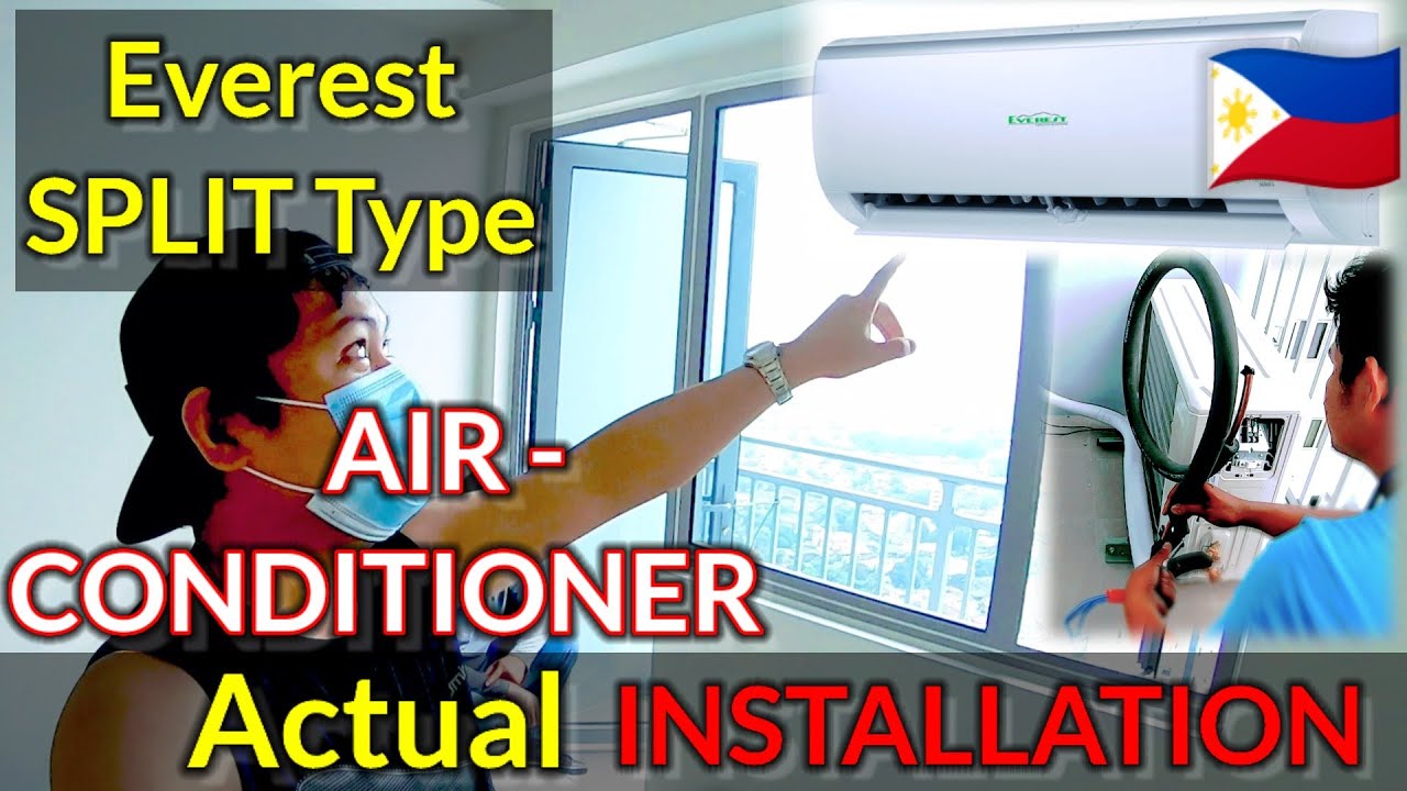 Everest Split Type Aircon l Actual Installation l Bons Style Vlogs ...