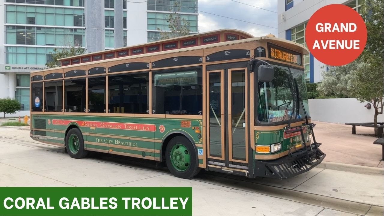 Riding Coral Gables Trolley Grand Avenue, Full Ride, 2012 Gillig ...