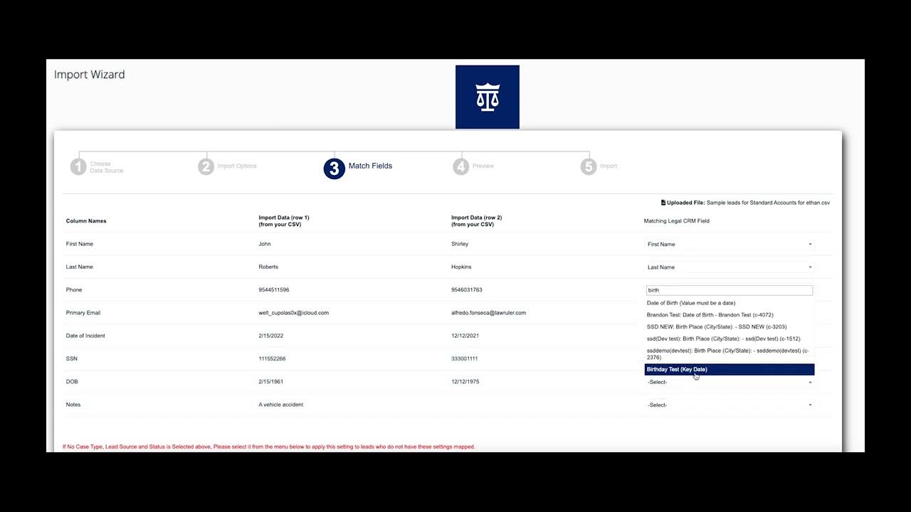 Importing Leads & Intakes into Legal CRM from Spreadsheets - YouTube