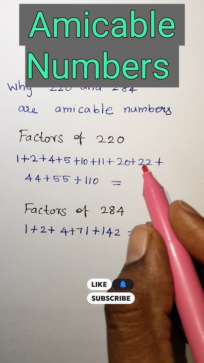 Amicable Numbers #navimaths #maths #shorts - YouTube