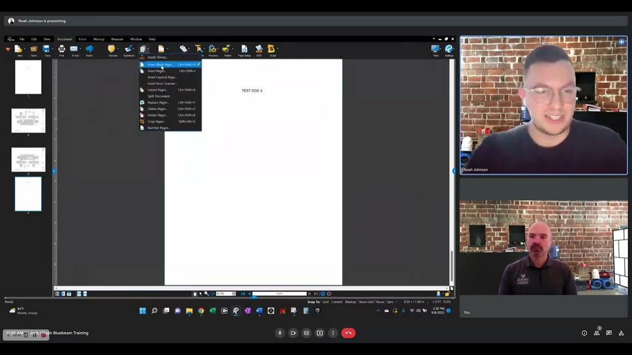 Bluebeam: Combining Files & Arranging Order of Pages - YouTube