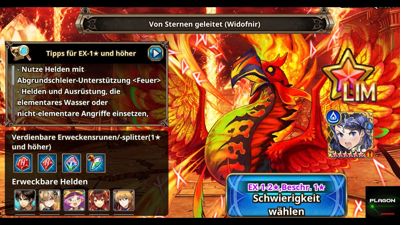 Widofnir EX LIM - Ushering of the Stars Senna - Solo Manu - Valkyrie ...