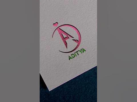 Aditya name logo design🔥Comment your name for next? #shorts # ...
