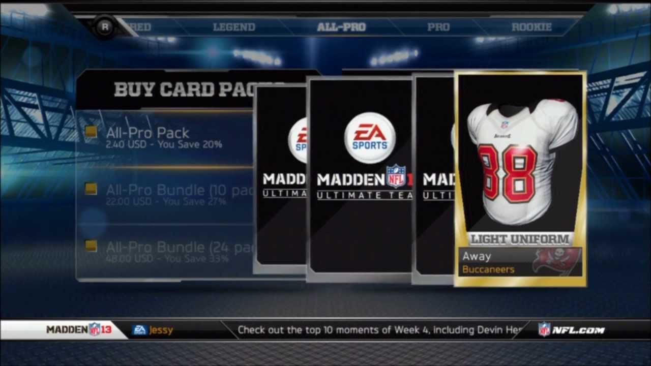 Madden 13 | Pack Opening Ep: 10 w/ FF Week 4 Cards + NBA 2K13 MyTeam ...