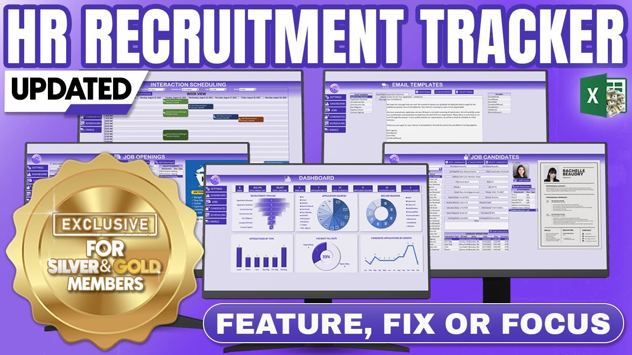 💥MEMBERS UPDATE: Get Brand New Features In The HR Recruitment Tracker - YouTube
