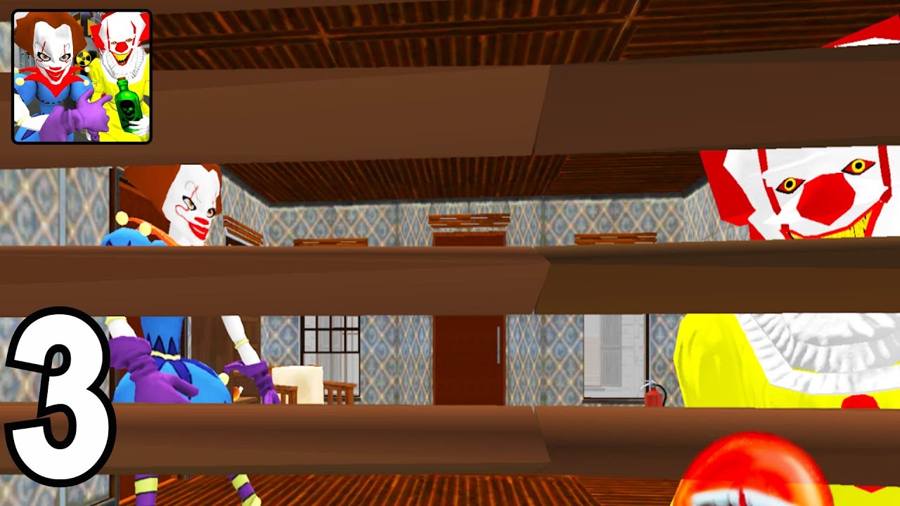 Clown Brothers Neighbor Escape 3D Gameplay Walkthrough Level 3 - YouTube