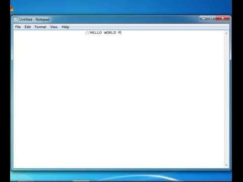 hello world java Program Using NotPad - YouTube
