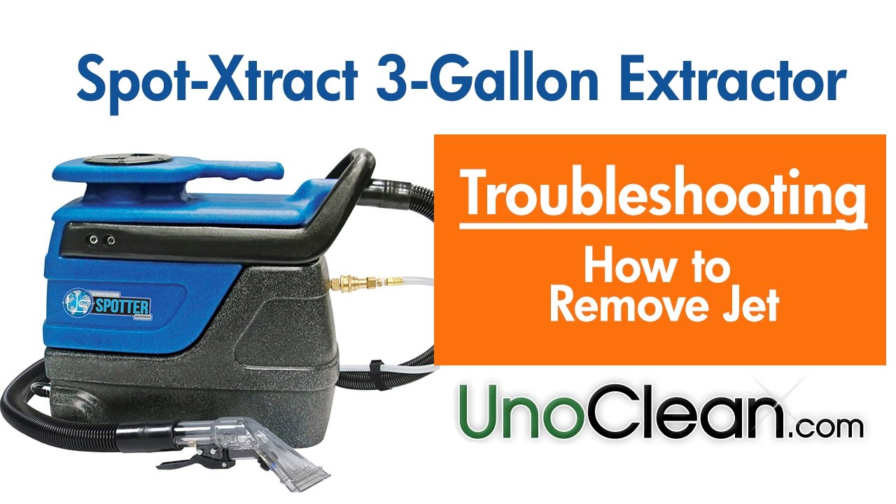 Sandia - 3-Gallon Spot Extractor - How to Remove Jet - YouTube