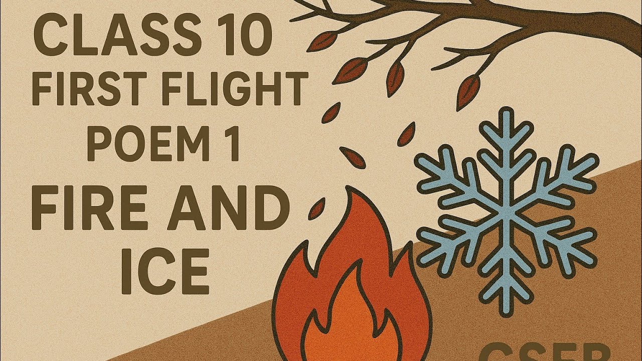 "Class 10 First Flight poem 1 Fire and Ice and Dust of Snow". (GSEB ...