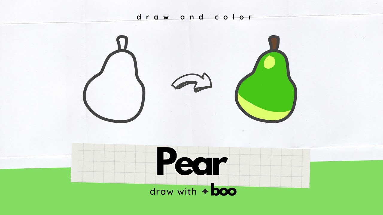 How to Draw and Color a PEAR 🍐🍐 Animal Crossing acnh | Easy Drawing for ...