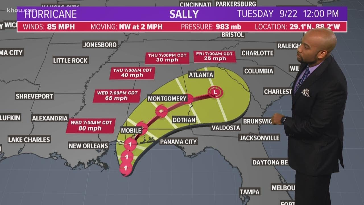 Hurricane Sally continues slow progression north before landfall late ...