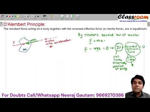 Inertia Force Analysis of I C Engine Part 1 D'Alembert Principle - YouTube