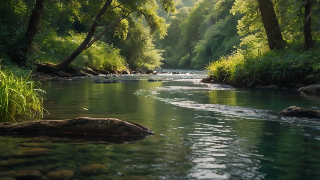 Calm Stream Sounds 💦 | Peaceful Sleep and Relaxation - YouTube