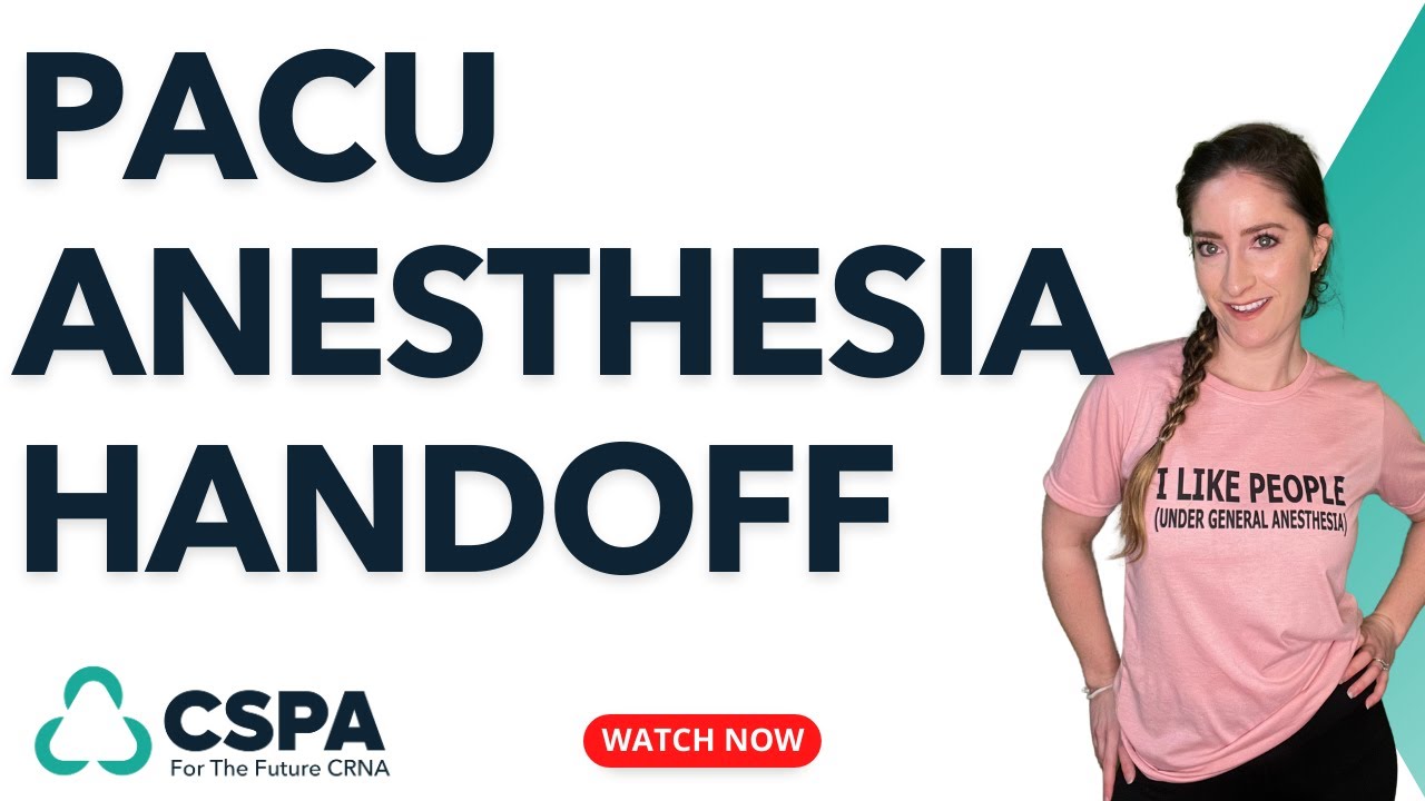 PACU Anesthesia Handoff With Cathy Zuniga From PACU Nursing Minutes ...