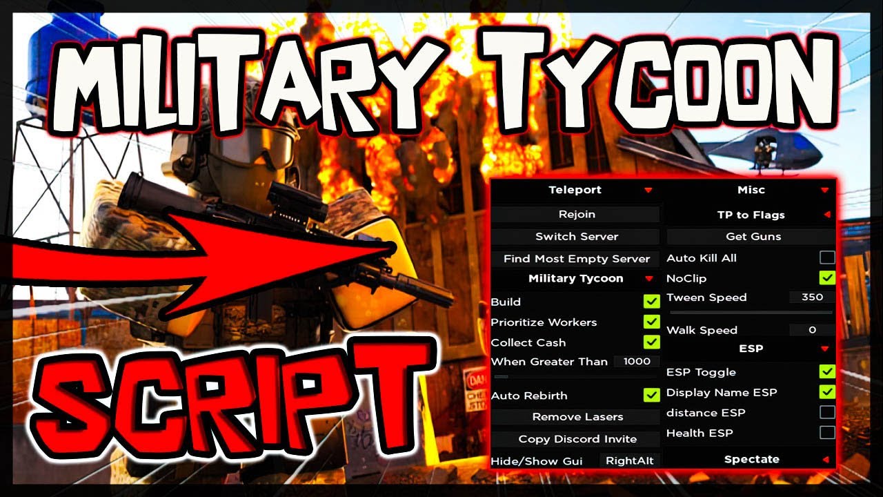 BEST | New Military Tycoon Script [2025] Overpowered Features - YouTube