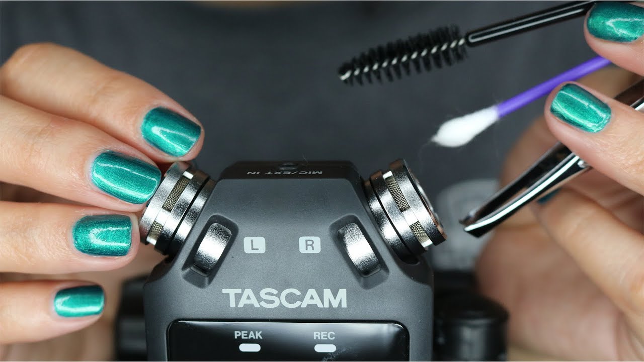 ASMR Tingly Tascam Triggers || Ear Cleaning, Tweezers, Sticky Sounds, Spray Bottle ♡ (No Talking ...