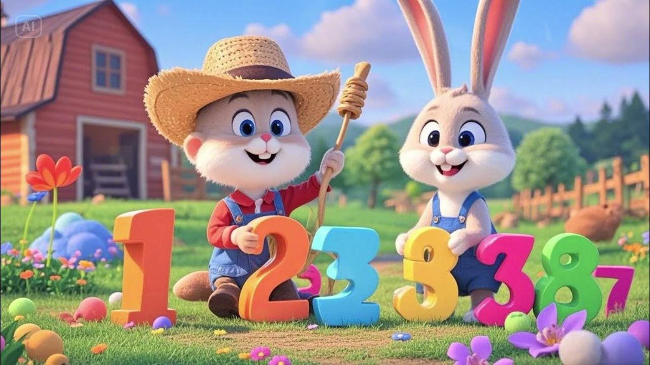 Farmer Says, “Let’s Count!” Bunny’s Number Song! - YouTube