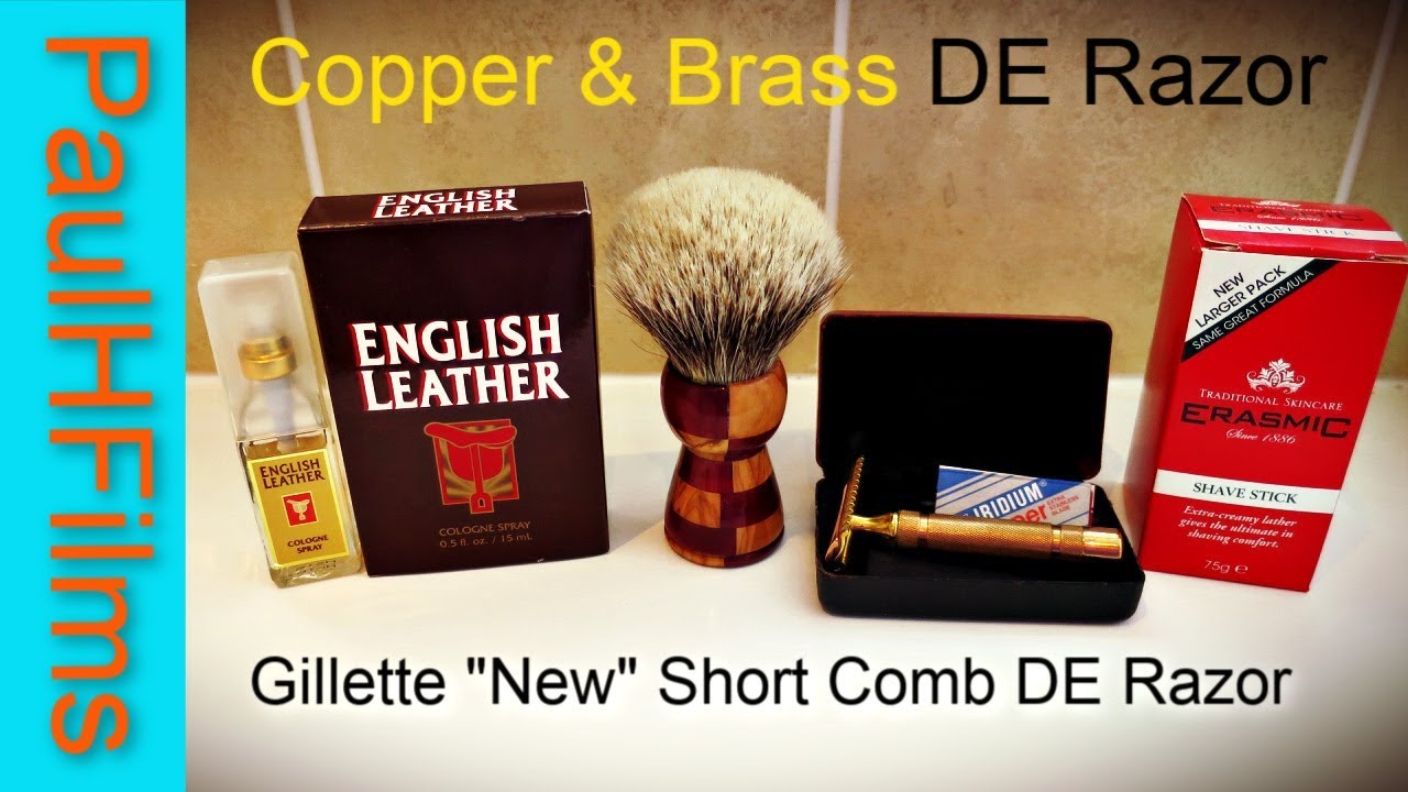 Gillette "New" Short Comb DE Razor | Erasmic Shaving Soap Stick - YouTube