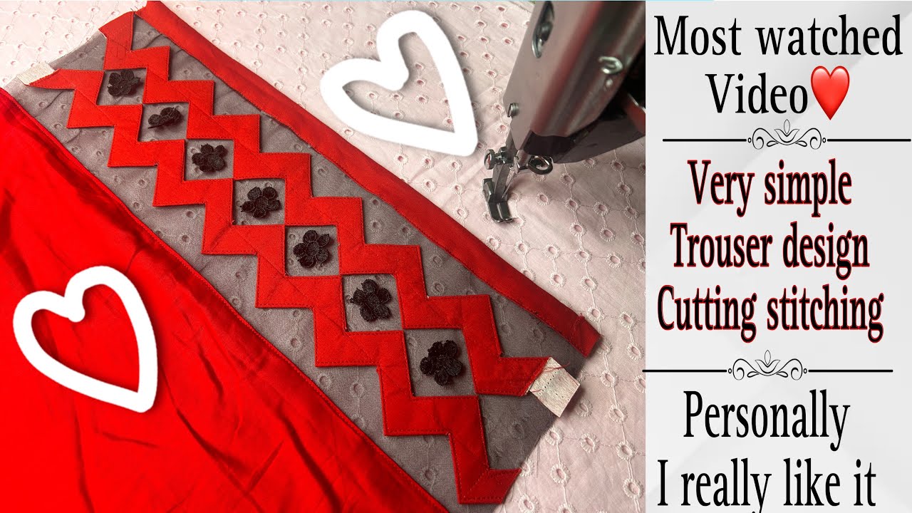 Simple and very beautiful trouser mohri design stitching/troser design ...