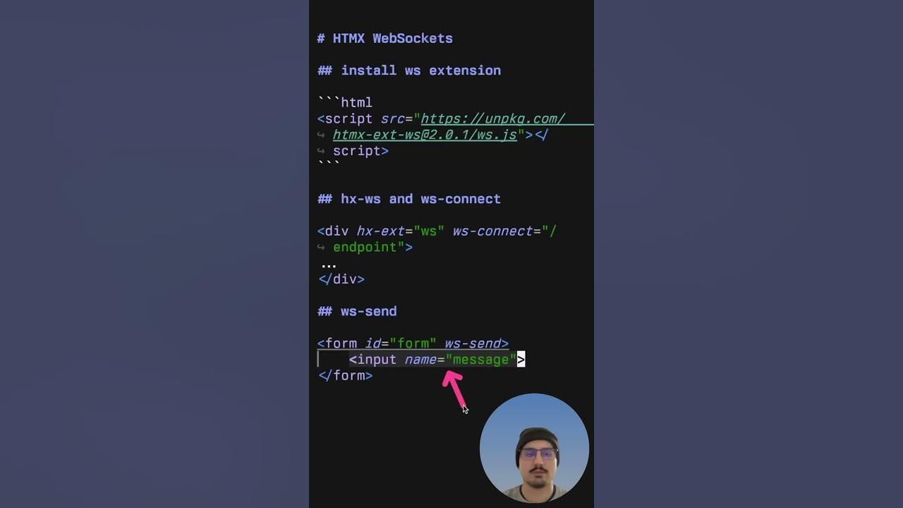 HTMX WebSockets #htmx #websockets #frontend #webdevelopment - YouTube