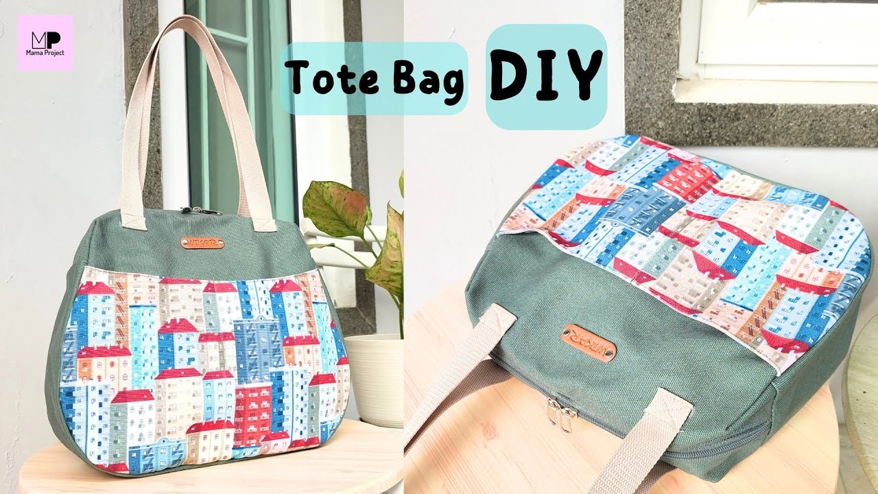 DIY Zipper Tote Bag Tutorial | Tote Bag Tutorial With Zipper - YouTube