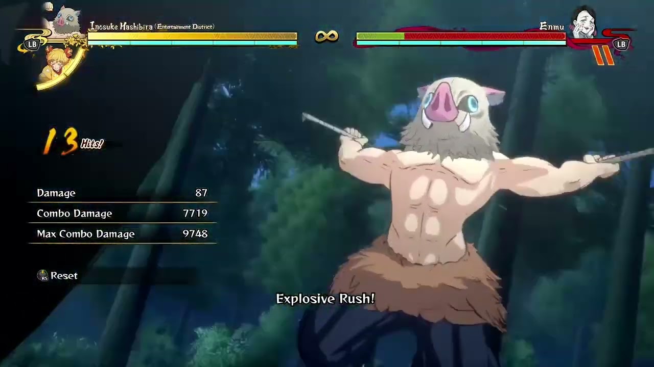 Inosuke (Entertainment District Arc) 100% TOD Combo - YouTube