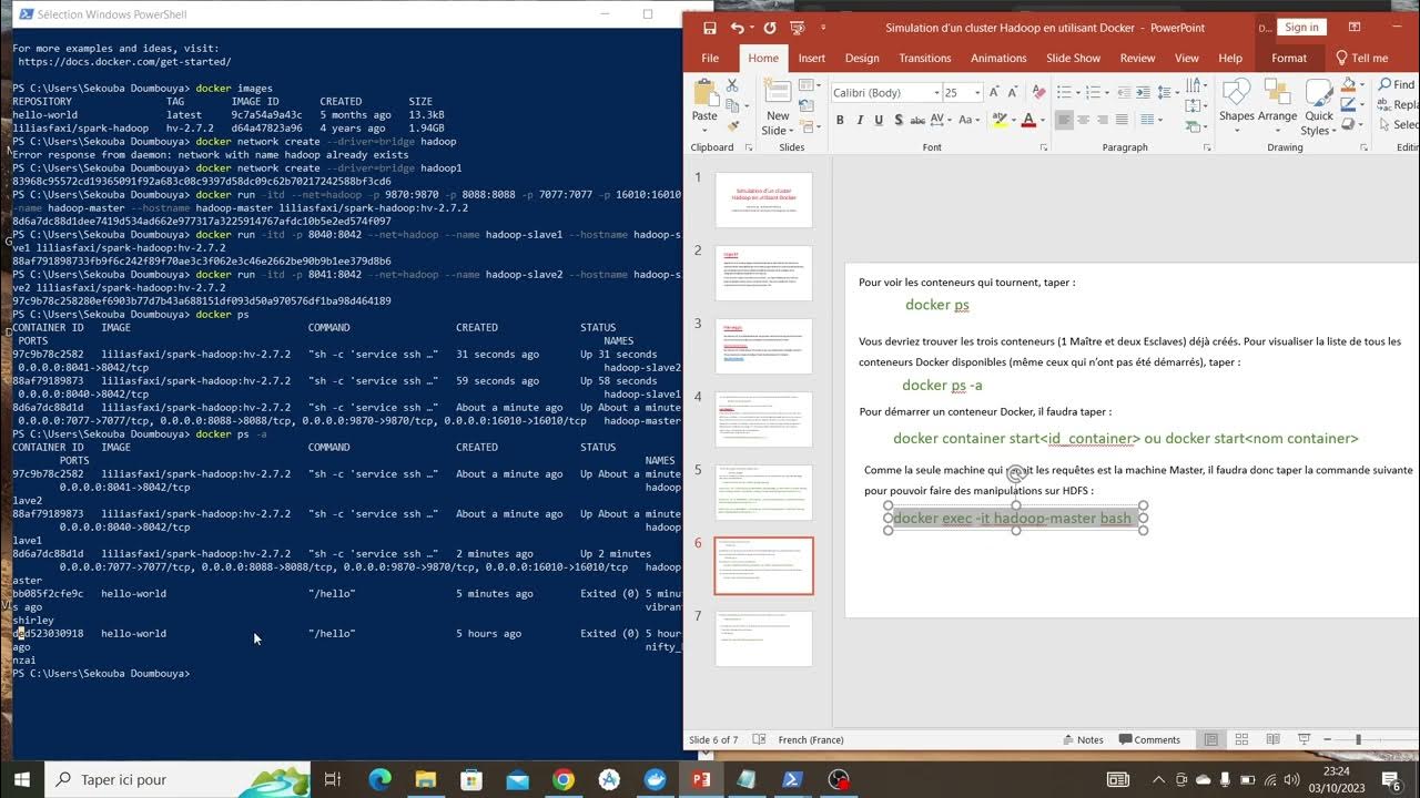 Simulation d'un cluster Hadoop en utilisant Docker Partie 2 et Fin - YouTube