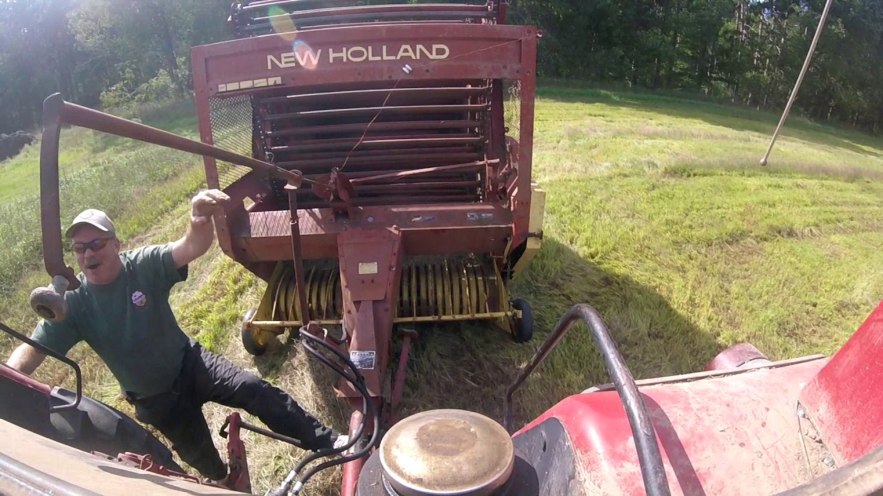 First Time Running A Round Baler!! - YouTube