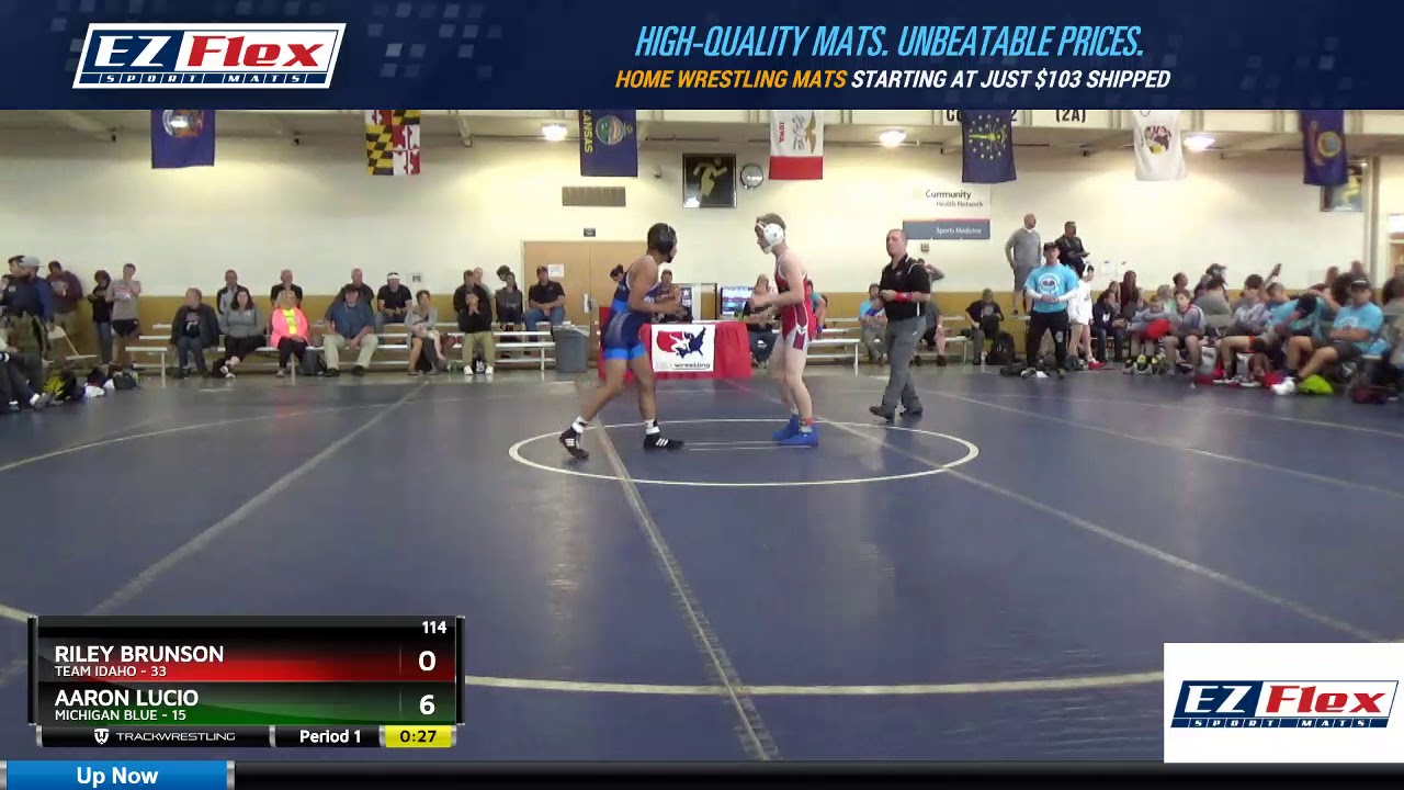 Mat 7 114 Riley Brunson Idaho Vs Aaron Lucio Michigan Blue - YouTube