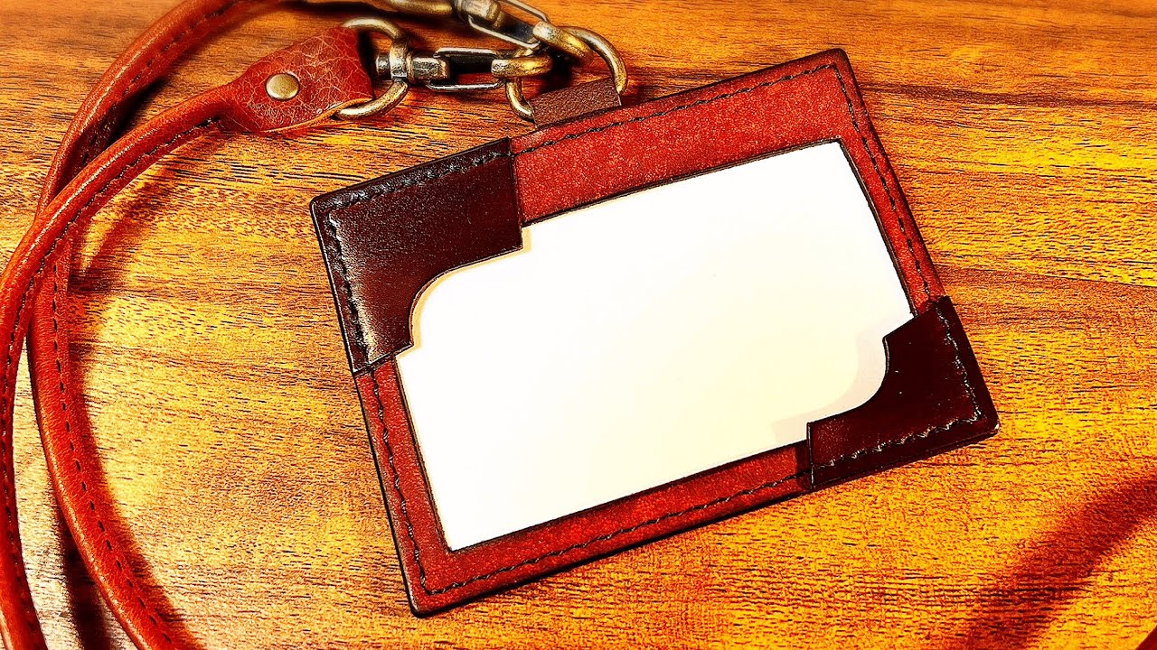 Leathercrafting a Memorable Card Holder & Neck strap /Pattern No.70 ...