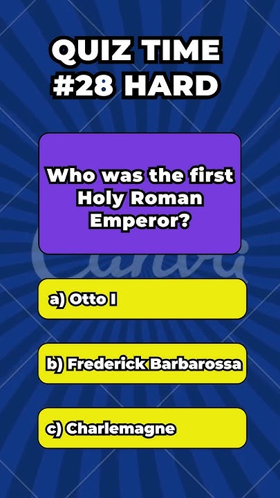 Who Was the First Holy Roman Emperor ️ | Quiz #28 - YouTube