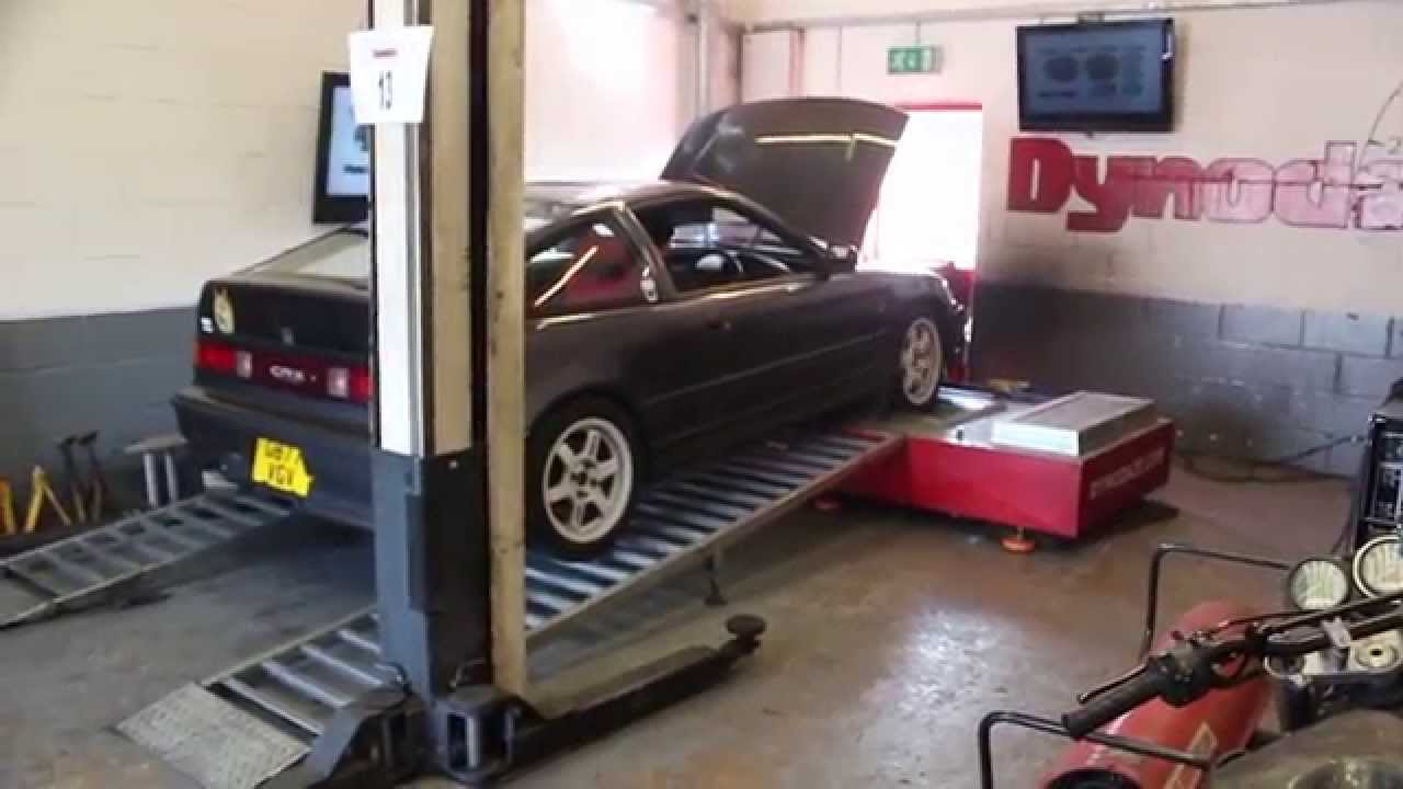 CRX EF6 D16ZC Dyno Run 146bhp - YouTube