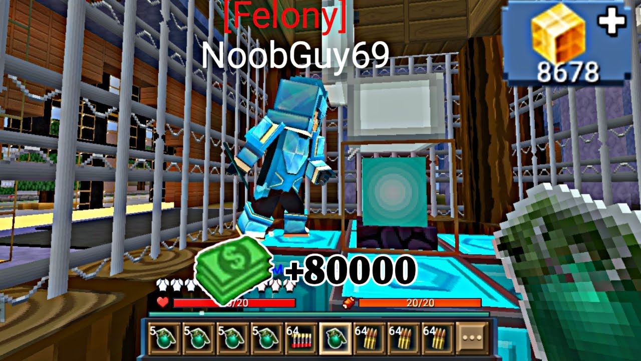 Noob Felony Moments In Jailbreak! - Blockman Go - YouTube