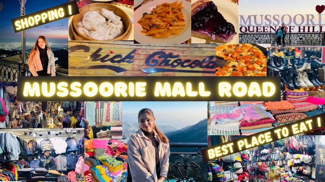 Mussoorie Mall Road Shopping Market 2023 || Best Cafe In Mussoorie Mall ...