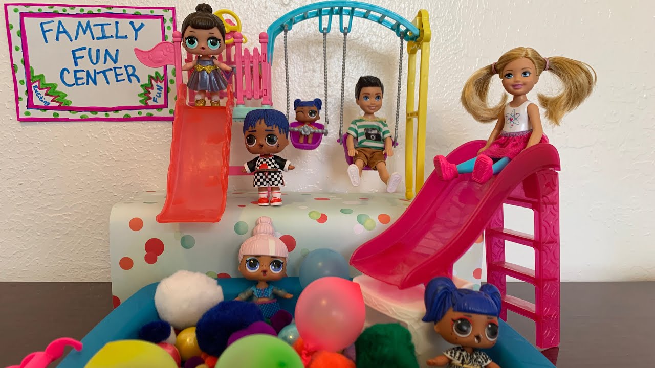 LOL Surprise-play in ball pit-Indoor play ground-Barbie - YouTube