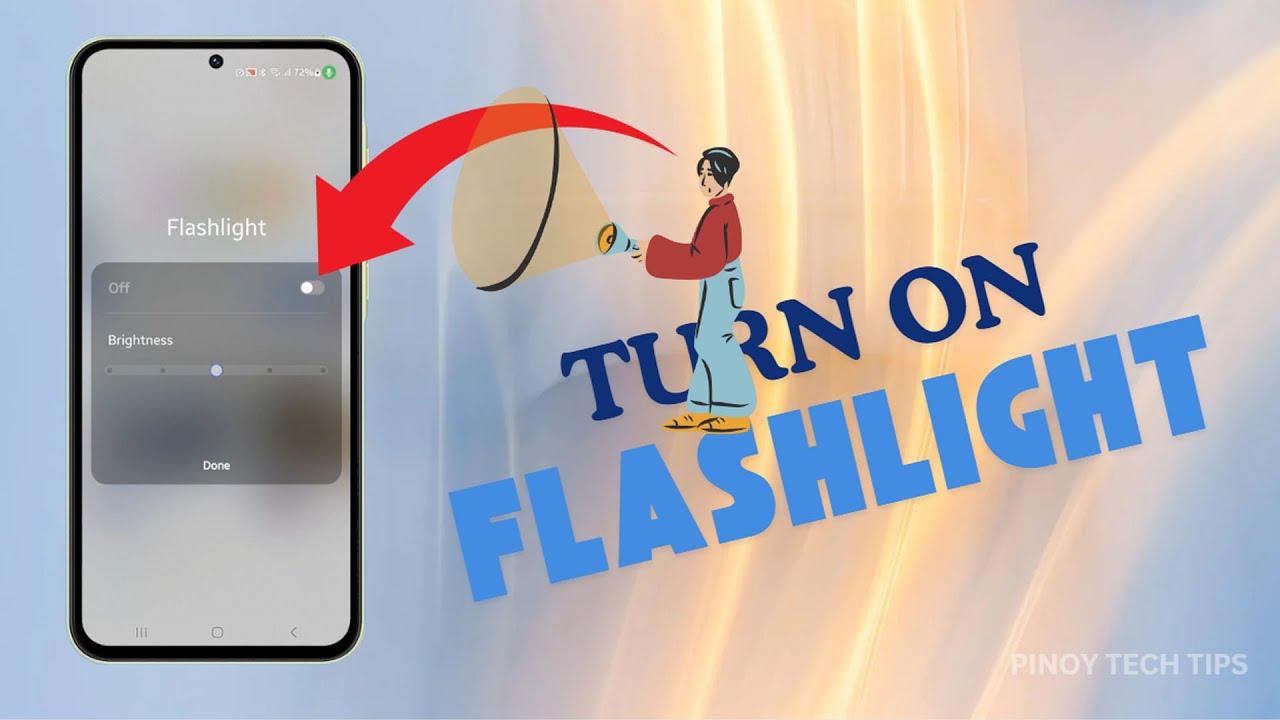 How To Turn On The Flashlight On Samsung Galaxy A55 - YouTube
