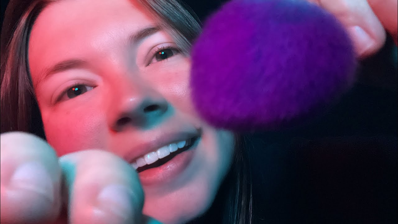 ASMR Close Up Face Brushing, Tapping and Scratching - YouTube